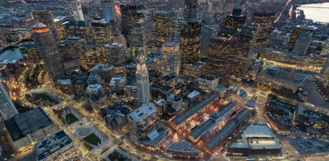 Helicopter Flight of Boston's Night Skyline - Helicopter Tour Boston